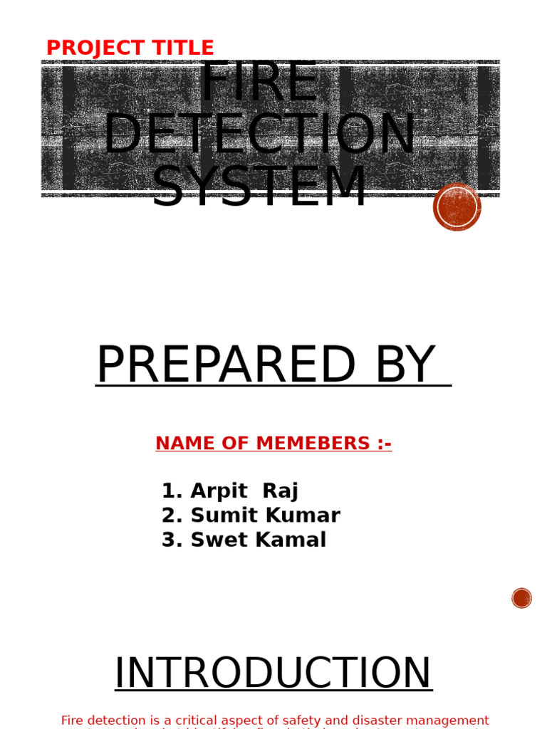 Python Fire Detection System Project | PDF | Python (Programming ...