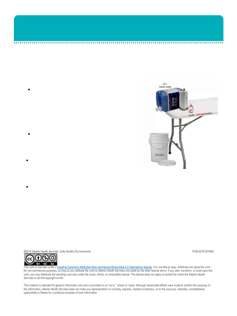 Temporary Handwashing Stations | PDF | Water | Hand Washing
