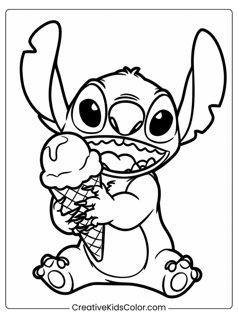 Stitch Eating Ice Cream r1 | PDF