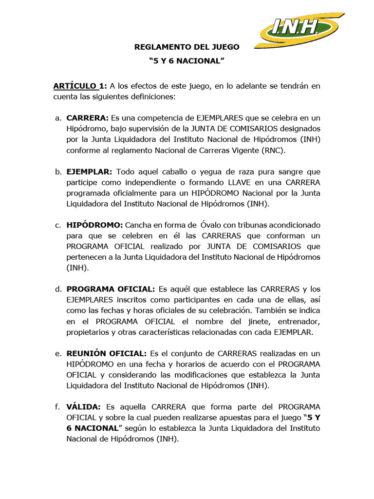 Reglas Inh | PDF