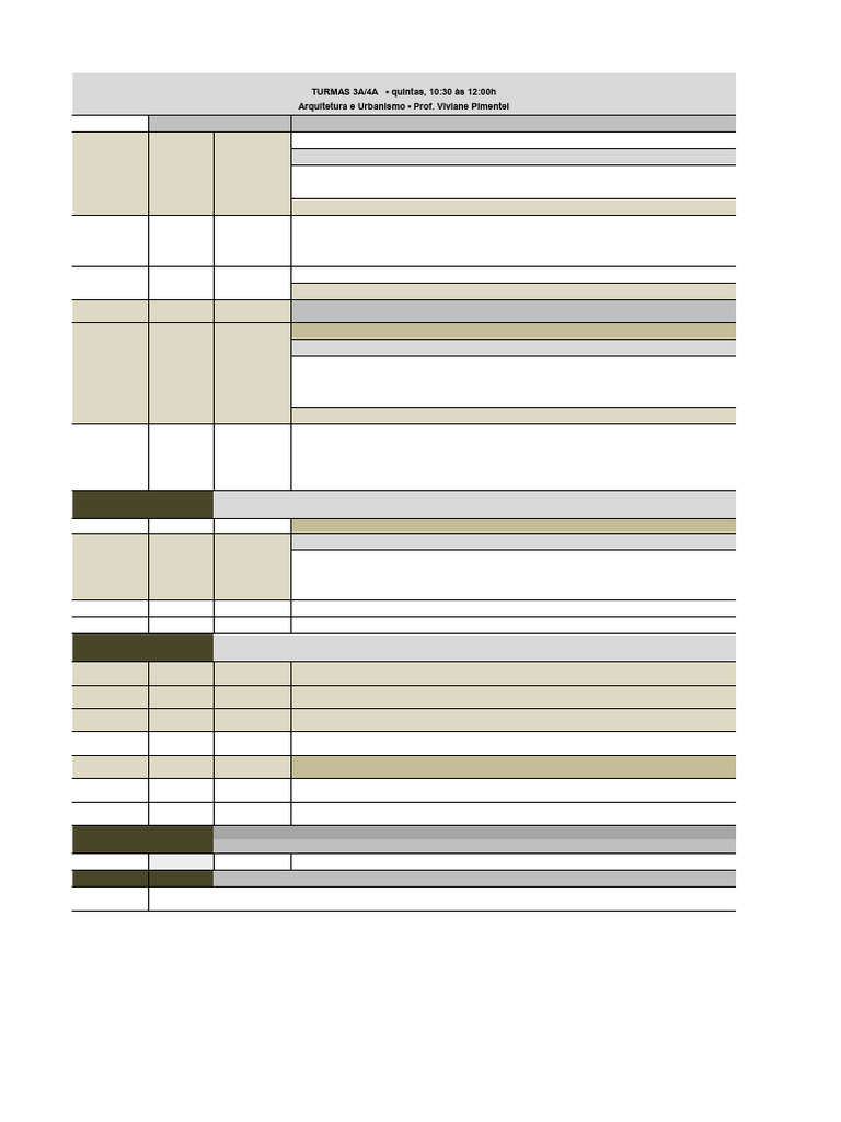 2024-2 - ÉTICA - Cronograma - 3A - 4A - Rev01 | PDF | Arquiteto | Urbanismo