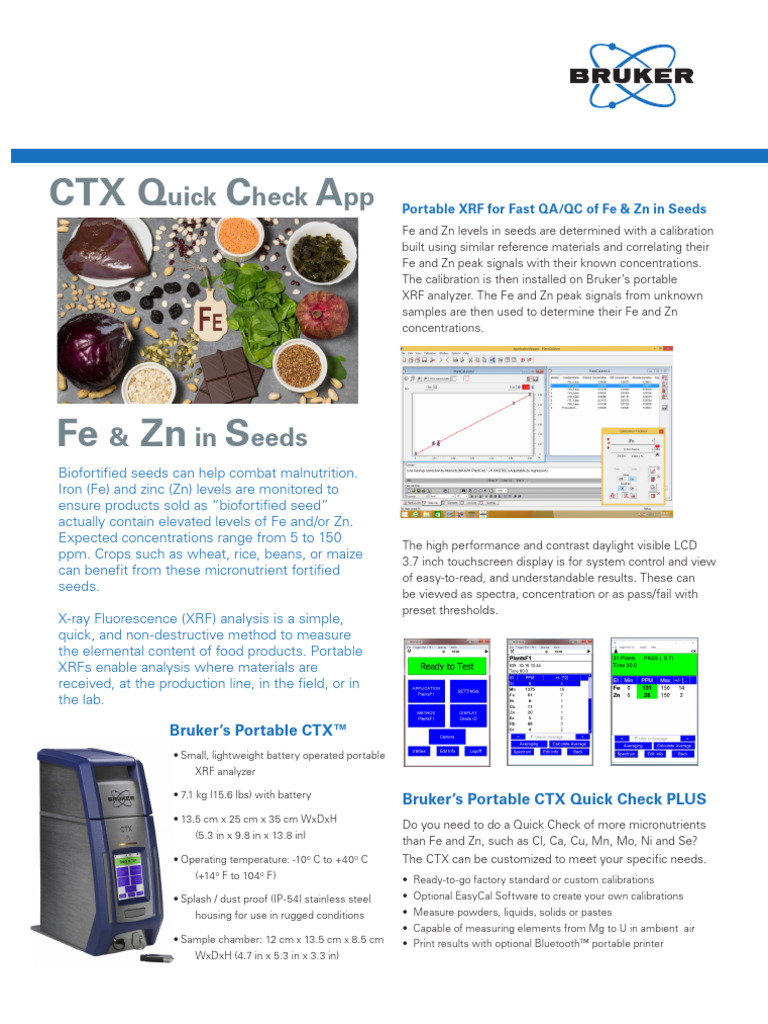 Portable XRF for Seed Nutrient Analysis | PDF | Zinc | Physical Sciences
