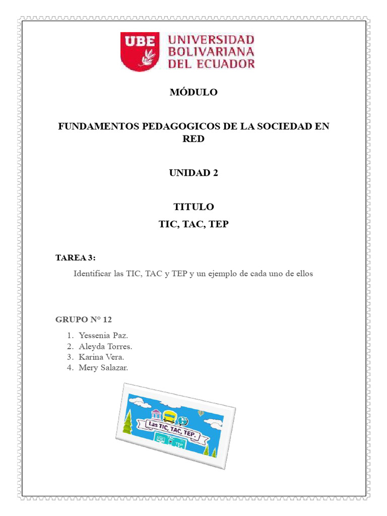 TIC,TAC,TEP - TAREA 3-U2 | PDF