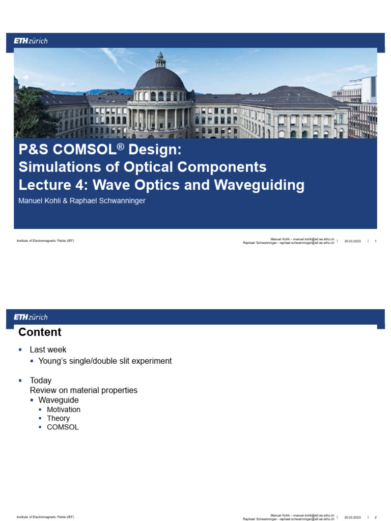 COMSOL Price List 2023 Overview | PDF | Optical Fiber | Waveguide