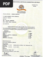 10th Marksheet Subham | PDF