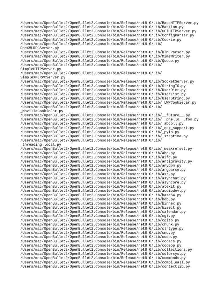 OpenBullet2 Console Csproj fileListAbsolute | PDF | Computing Platforms | System Software