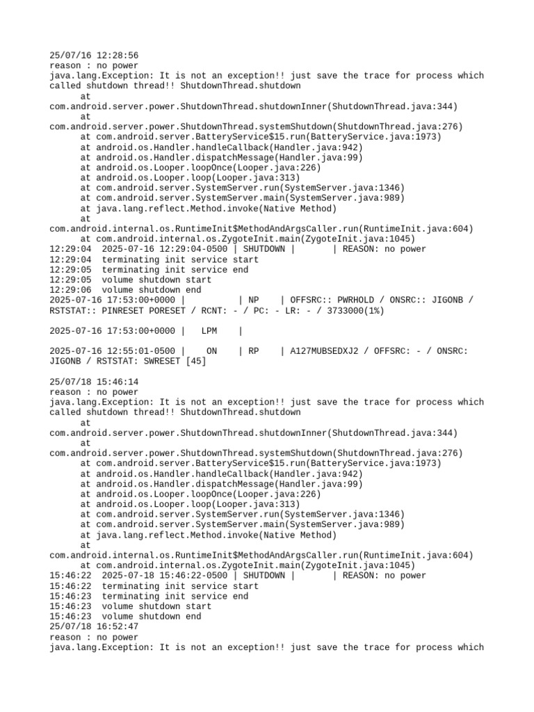 Power Off Reset Reason Backup | PDF | Java (Programming Language) | Computer Programming