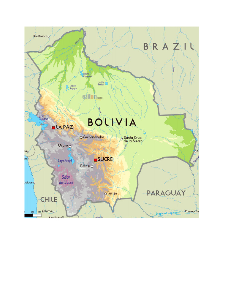 Mapa Fisico de Bolivia | PDF