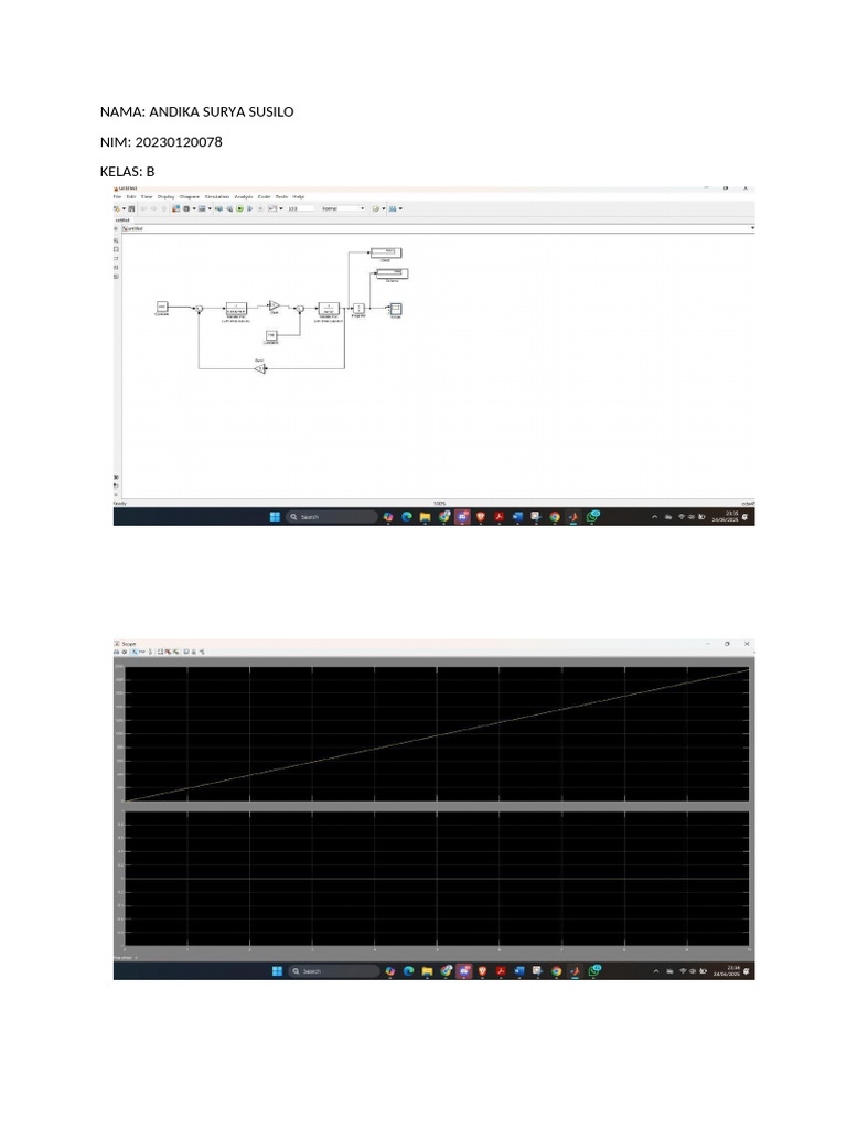 UKk3 Simulink Motor DC - 20230120078 - B | PDF