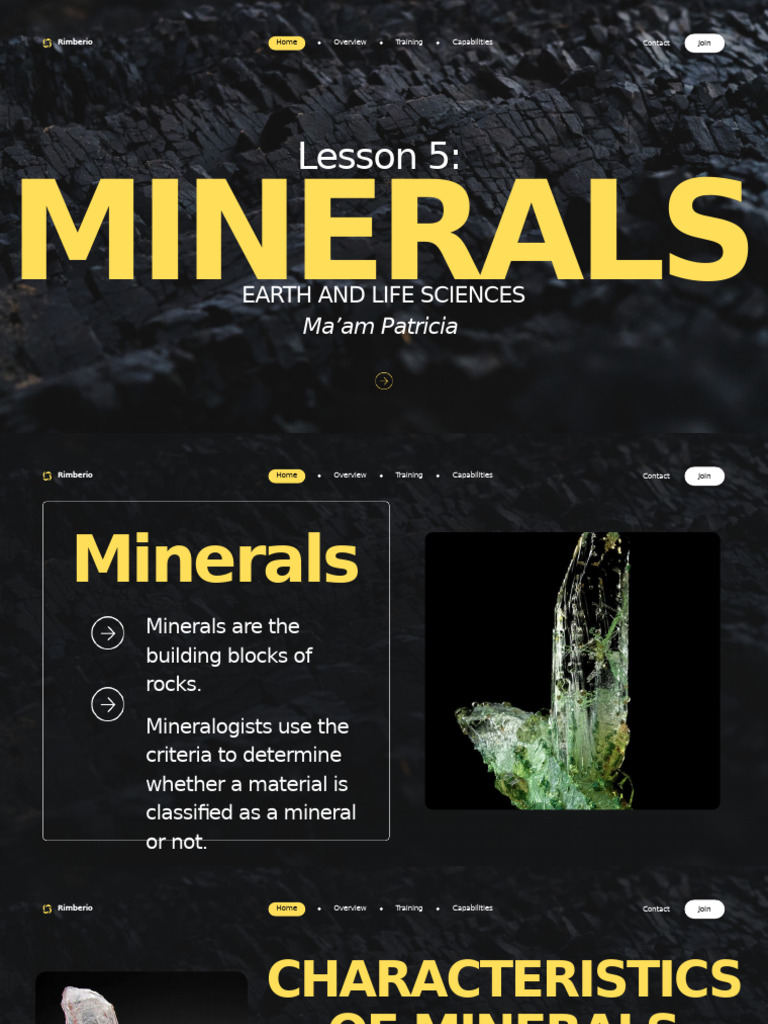Earthlife Lesson 5 Minerals | PDF | Minerals | Gemstone