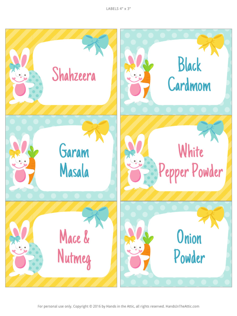 Grocery Labels | PDF