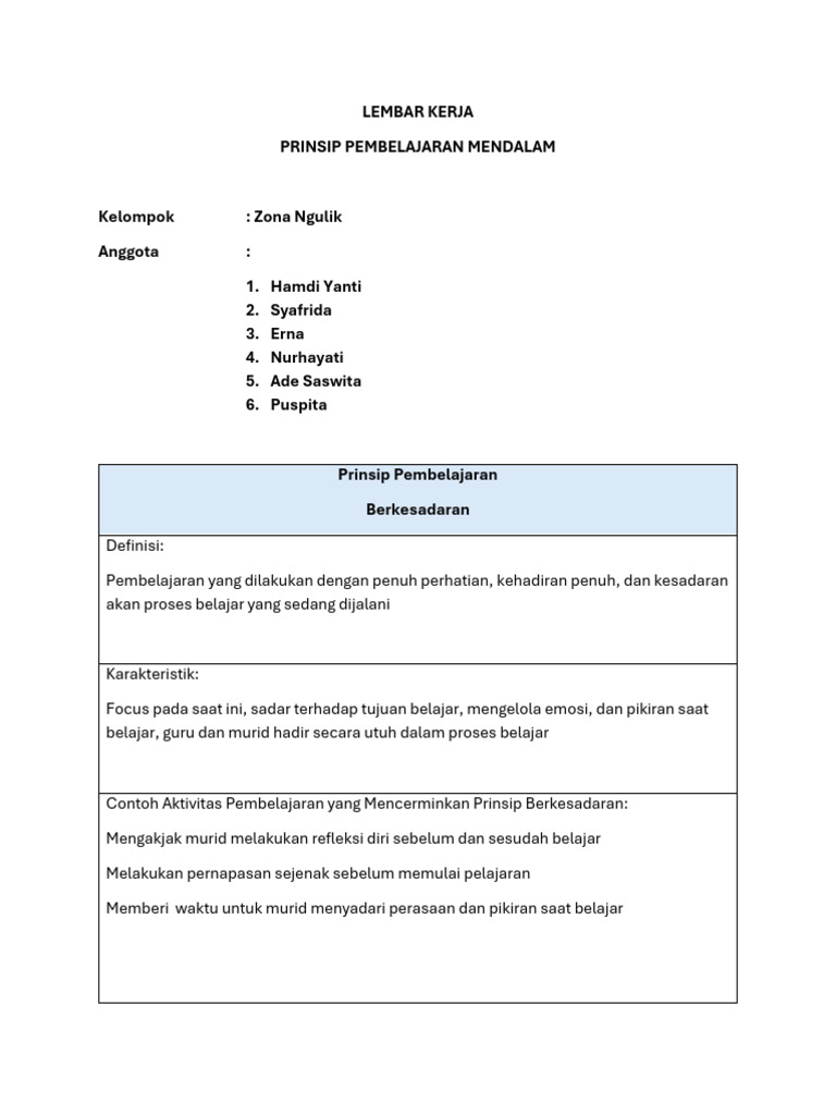 LK - Pengalaman Belajar PM | PDF