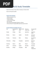 KCSE 2025 Exam Timetable Summary | PDF
