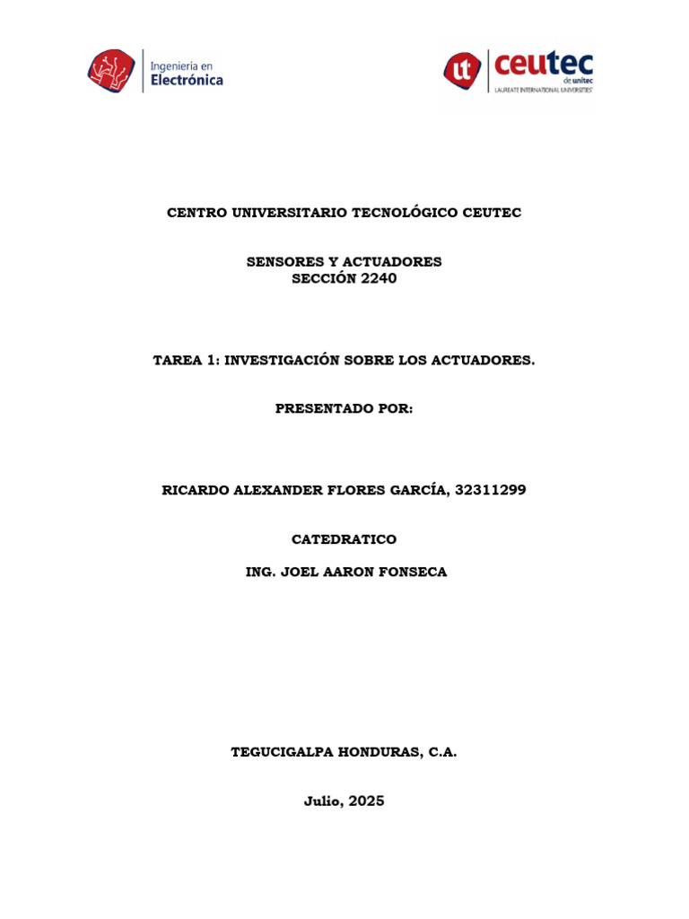 TAREA 1 Sensores Actuadores | PDF | Internet de las Cosas | Solenoide