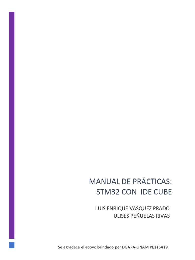 STM32 Con IDE Cube - Manual de Prácticas | PDF | Microcontrolador | Diodo emisor de luz