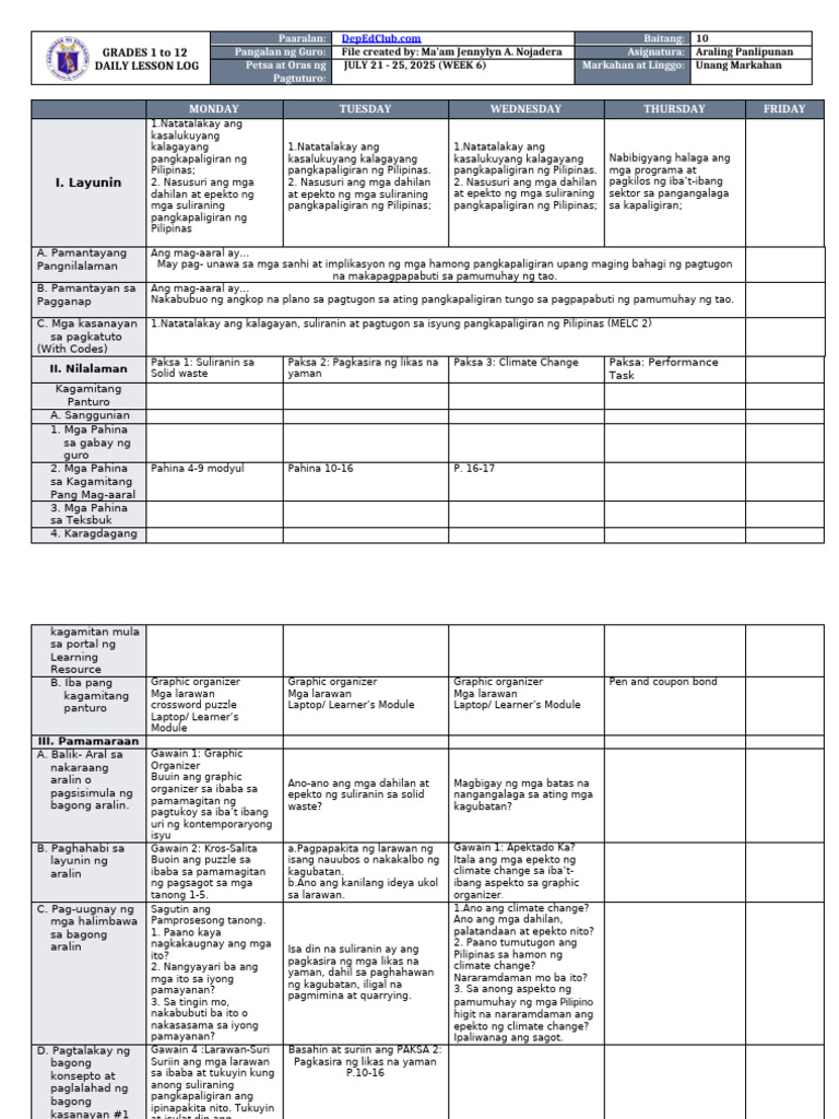 Dll_araling Panlipunan 10 q1_w6 | PDF