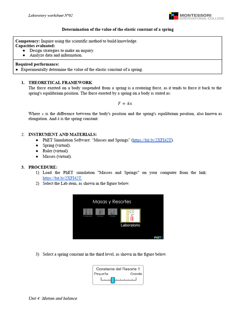 Google Sheet example. Lab practice Upper School | PDF