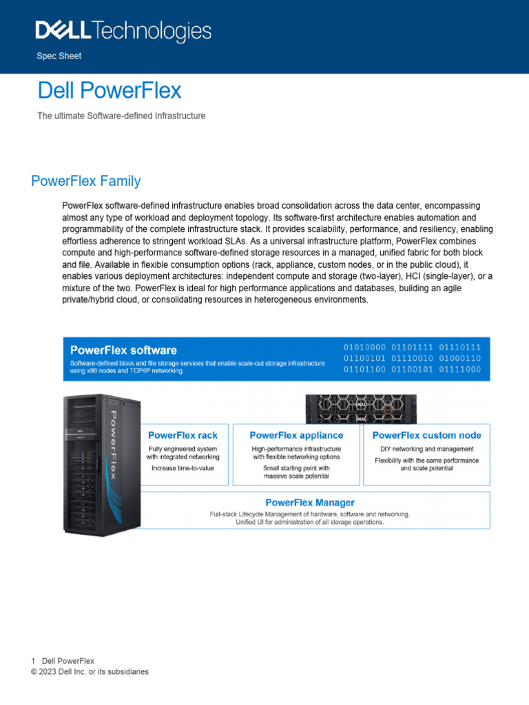 Powerflex Specification Sheet | PDF | Cloud Computing | File System