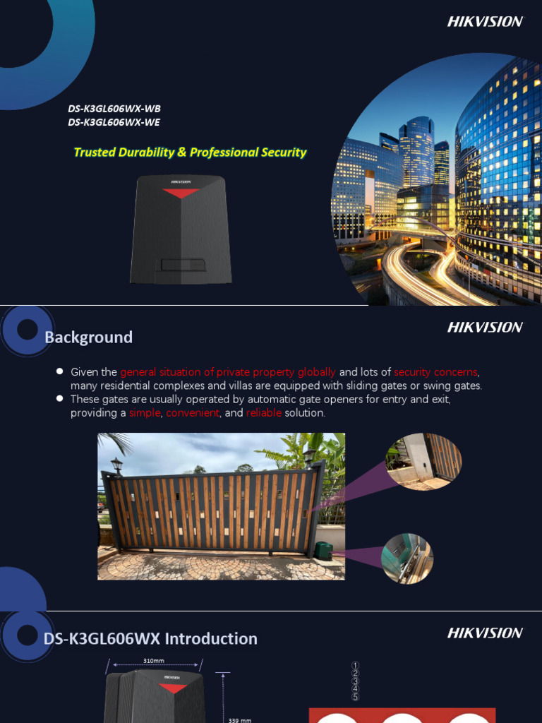 Hikvision DS-K3GL606WX Gate Opener | PDF | Access Control | Wi Fi