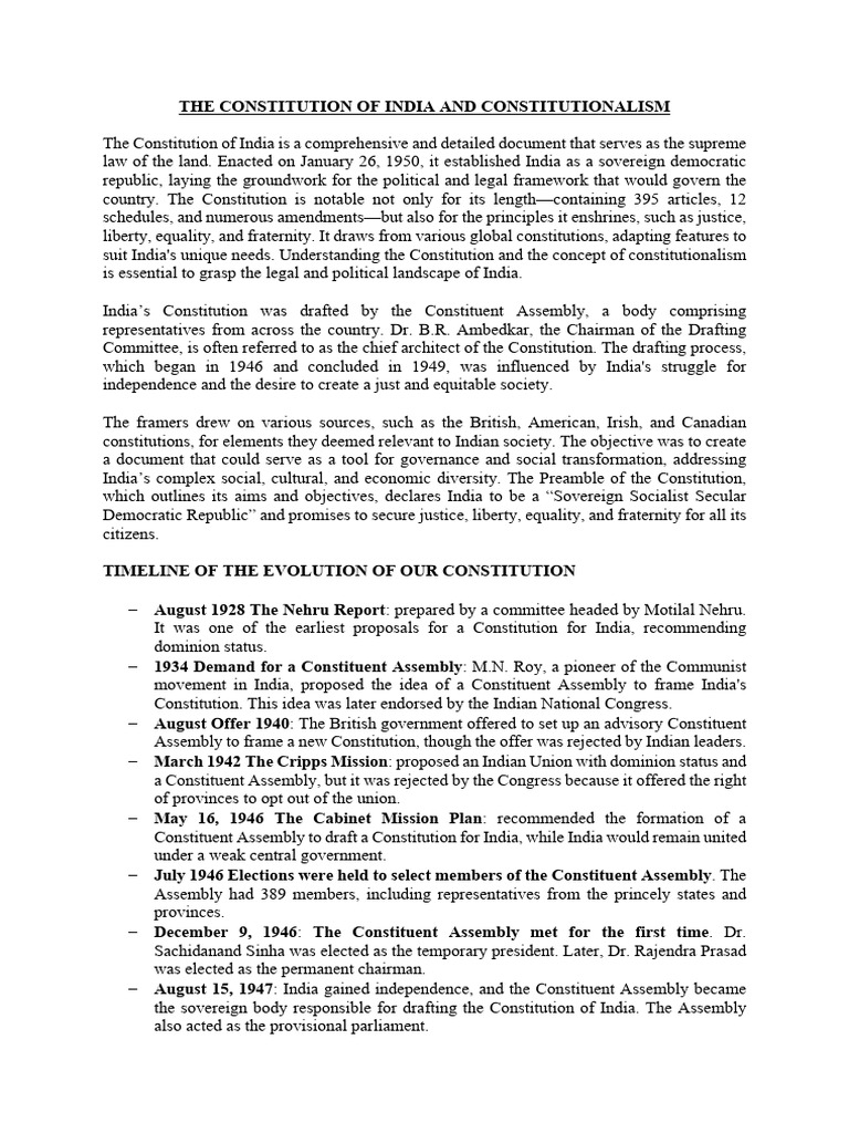 The Constitution of India and Constitutionalism | PDF | Rule Of Law | Judicial Review