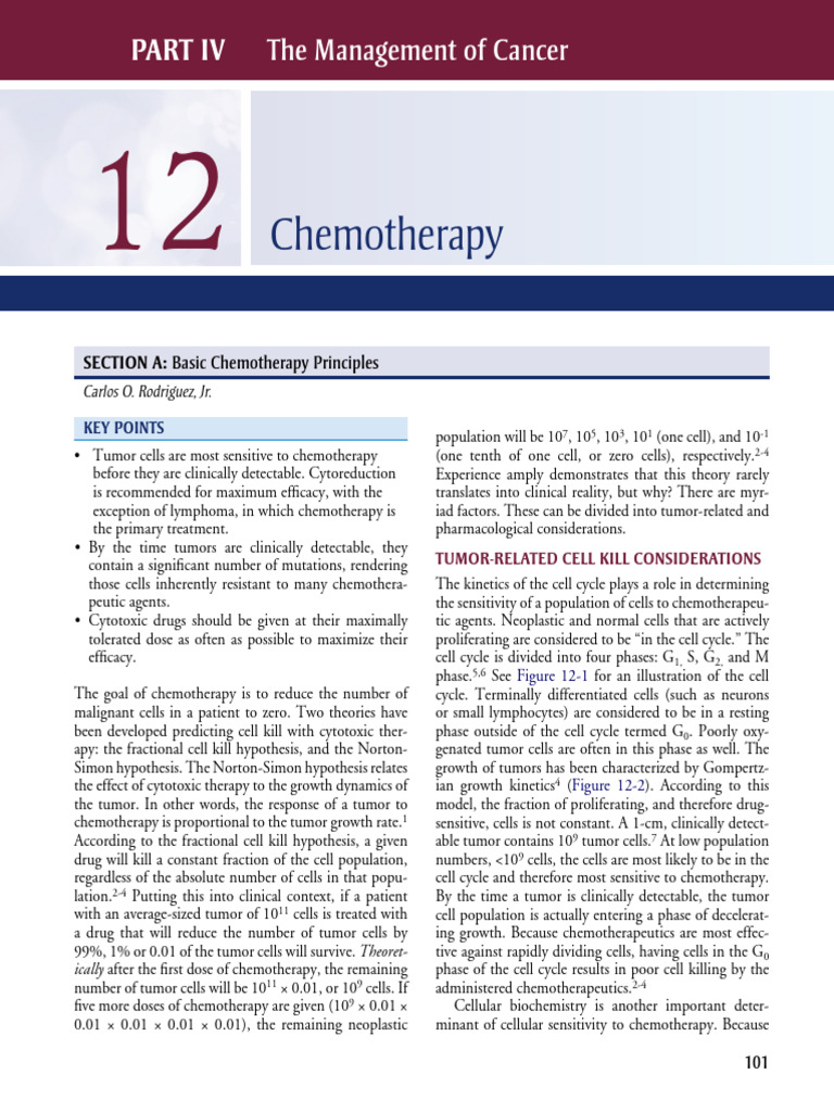 Chemotherapy Principles and Efficacy | PDF | Chemotherapy | Blood Plasma