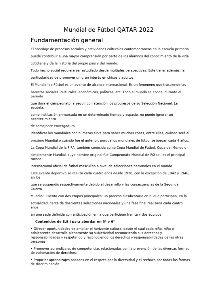 Mundial de Fútbol QATAR 2022 | PDF | Mujer | Masculinidad