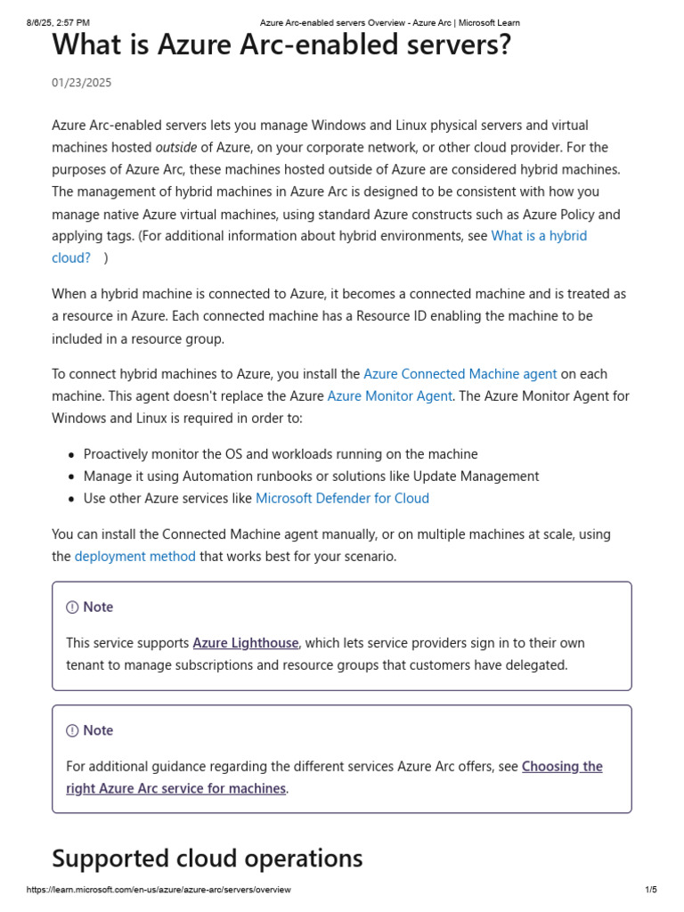 What Is Azure Arc-Enabled Servers | PDF | Microsoft Azure | Cloud Computing
