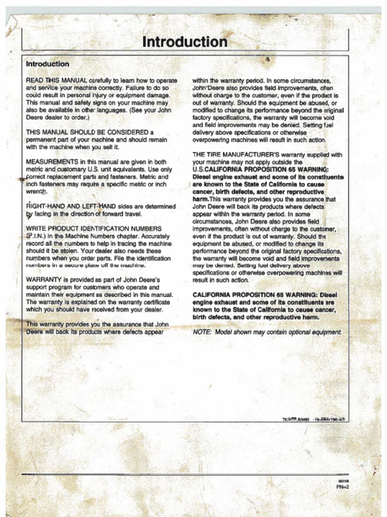 John Deere 210LE Loader Operators Manual | PDF