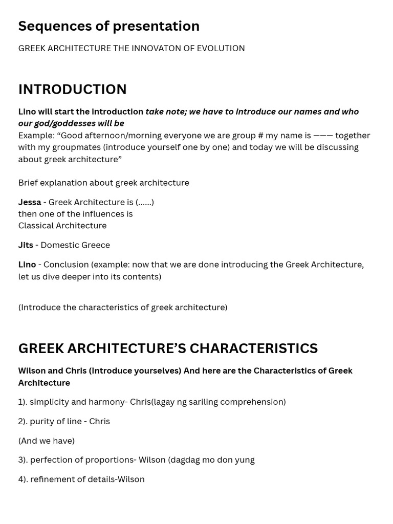 Sequences of Presentation | PDF | Twelve Olympians | Classical Antiquity