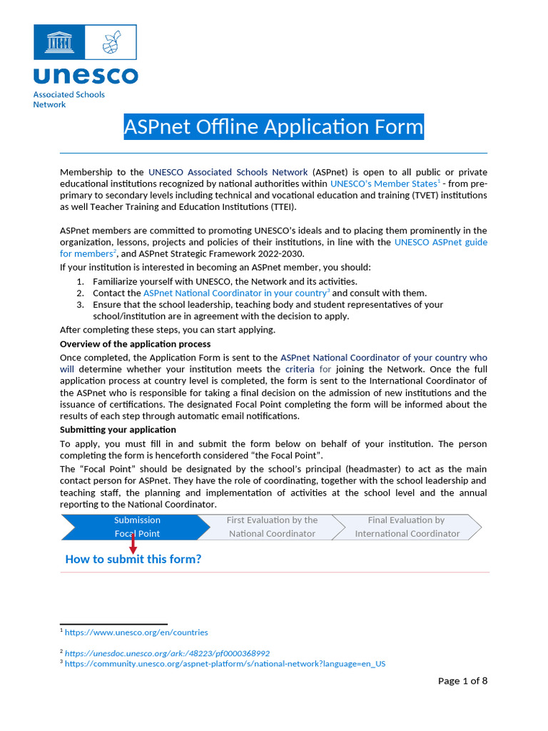 ASPnet UNESCO Membership Application Guide | PDF | Sustainability ...