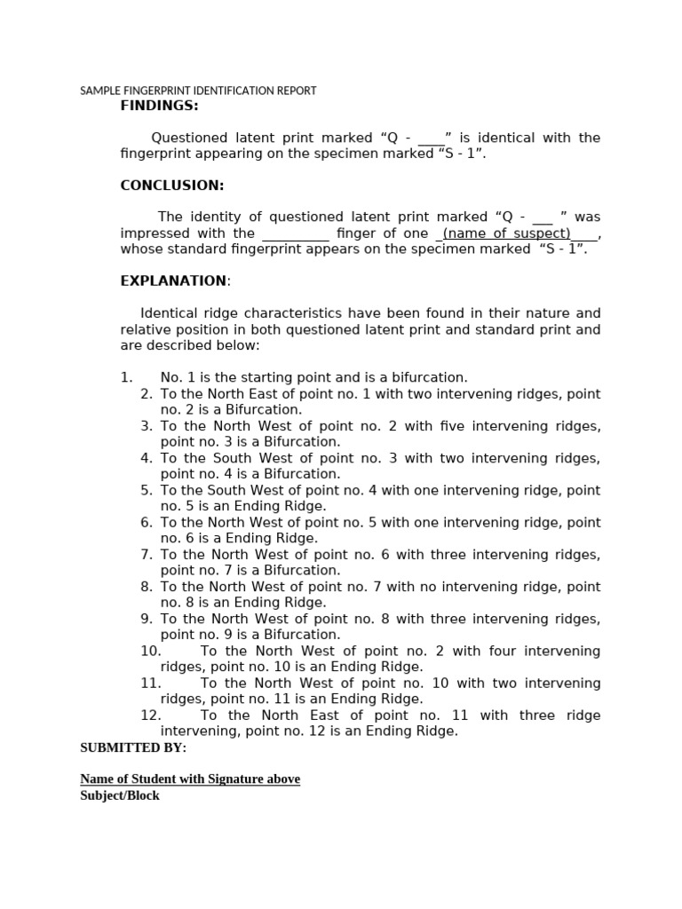 Sample%20of%20report%20in%20Fingerprint%20Identification | PDF ...