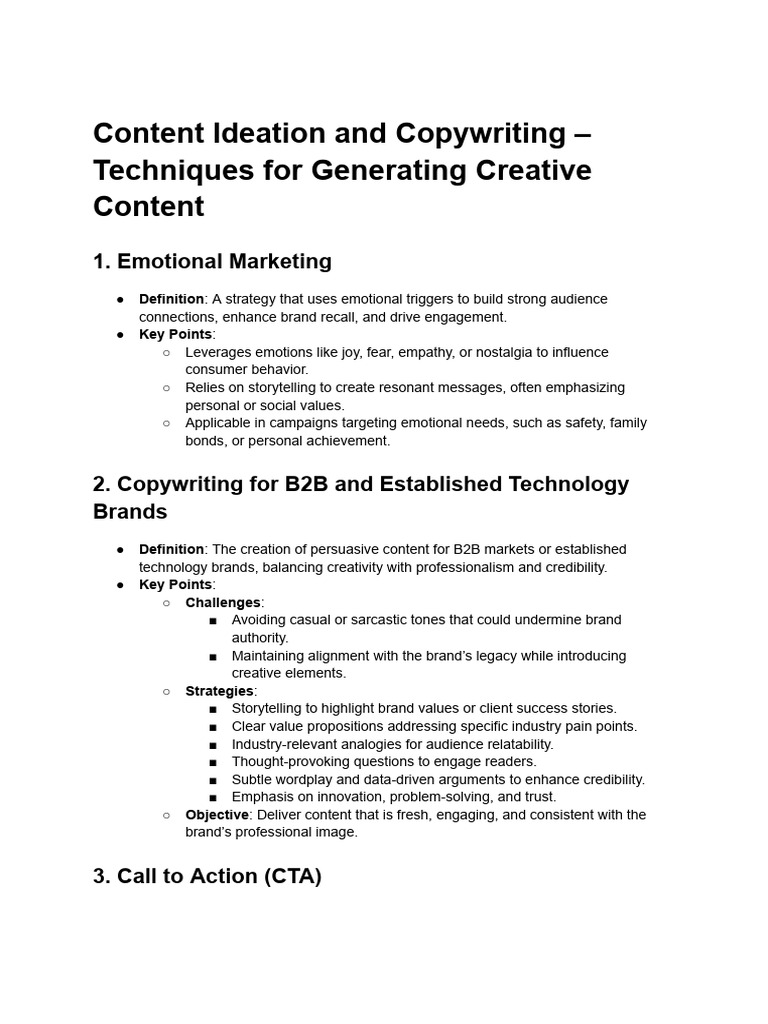Creative Content Strategies for Marketing | PDF | Copywriting | Marketing