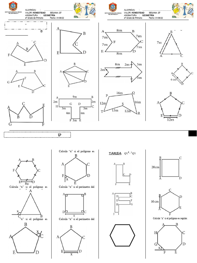 Sem27 Prim4 Geom | PDF | Geometría euclidiana | Geometría Elemental