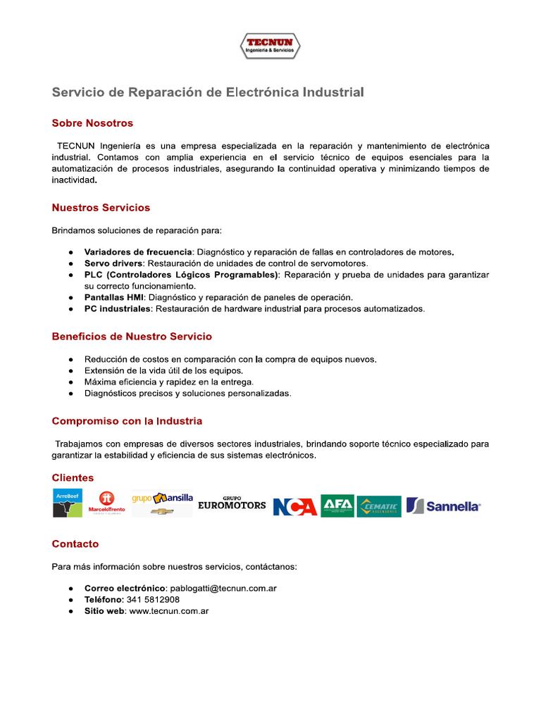 2503_TECNUN_ReparaciónElectrónicaIndustrial2 | PDF