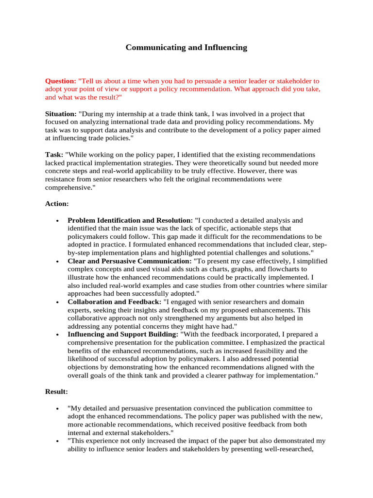 Persuasive Strategies for Stakeholder Influence | PDF | Policy ...