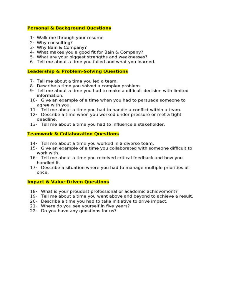 Fit Questionnaire | PDF