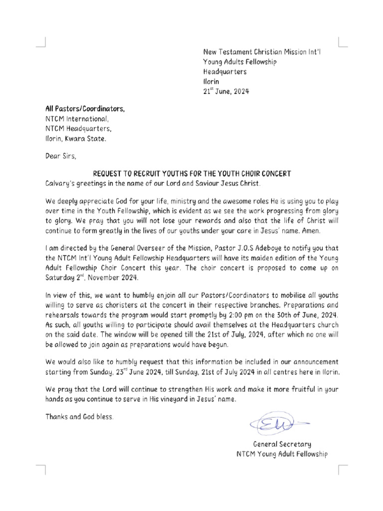 Recruitment Letter | PDF