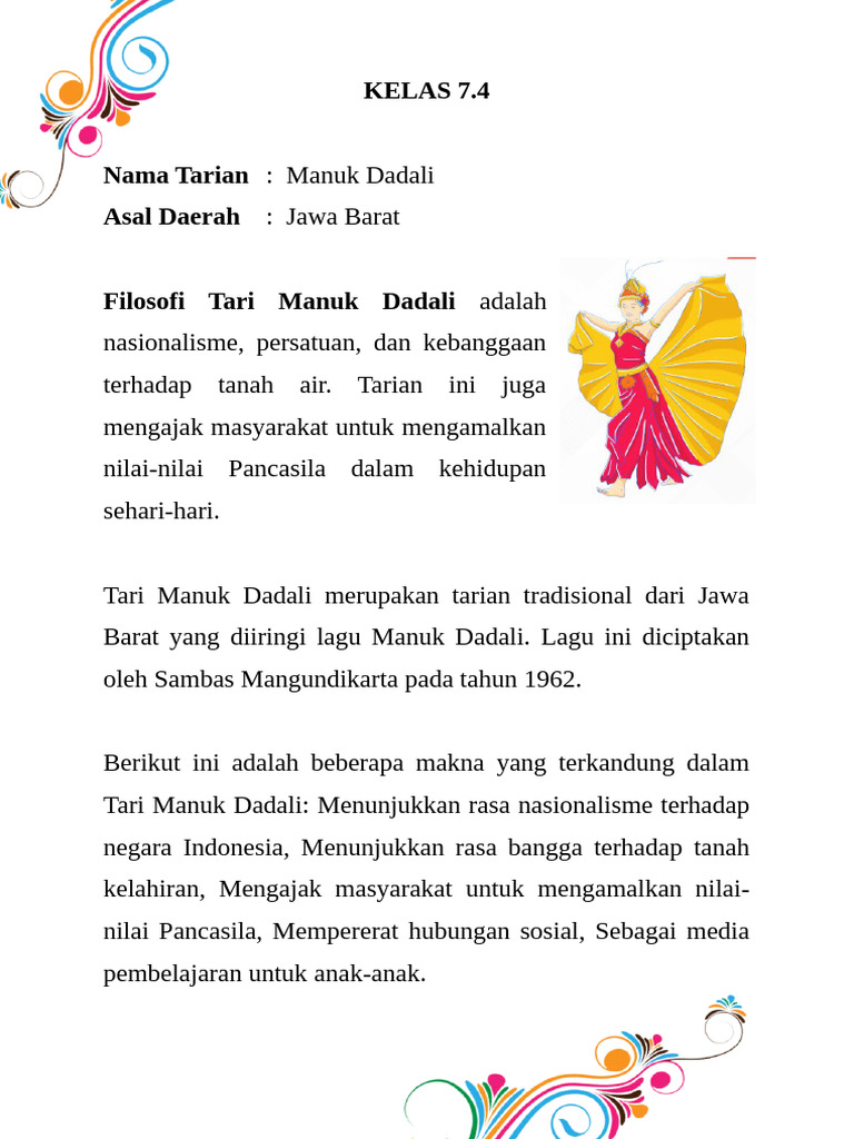 Tarian Manuk Dadali: Nasionalisme Jawa Barat | PDF