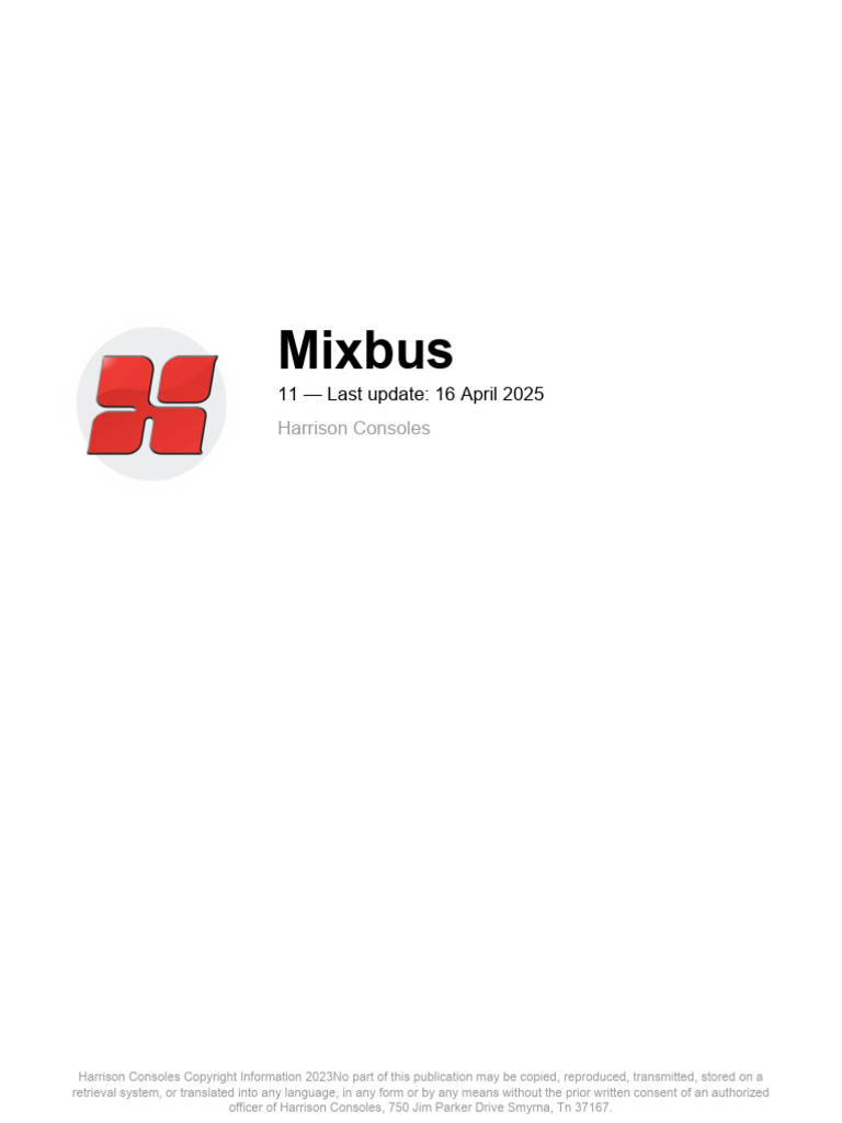 MixBUS v11 Manual | PDF | Sound Recording | Sound Production