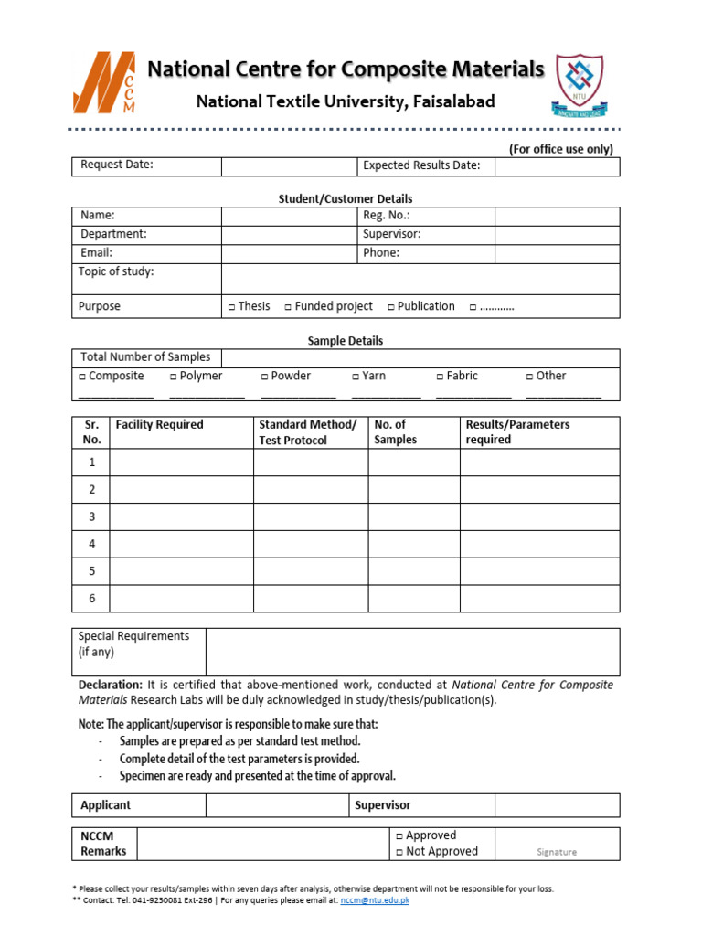 Sample Collection Guidelines for NCCM | PDF