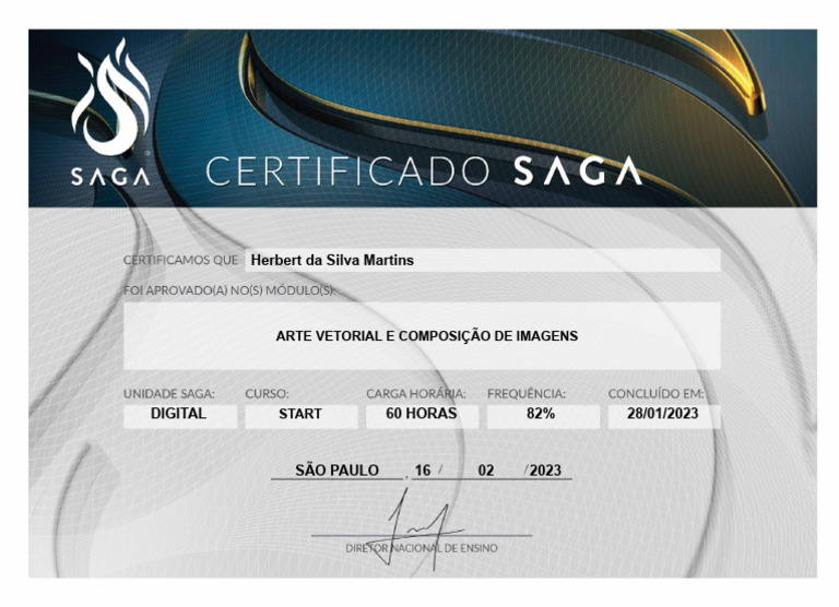 Certificado de Arte Vetorial | PDF