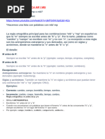 Reglas ortográficas: mb, mp, nv y nf | PDF