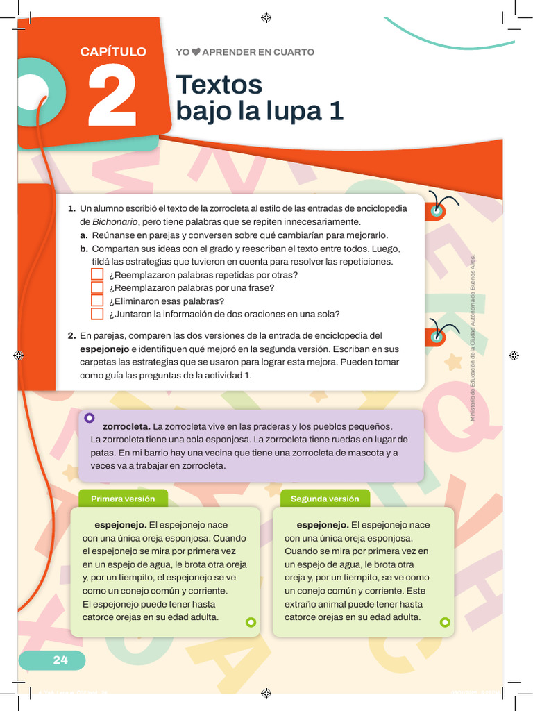 Libro Cap 2 Textos Bajo La Lupa | PDF | León | Adjetivo