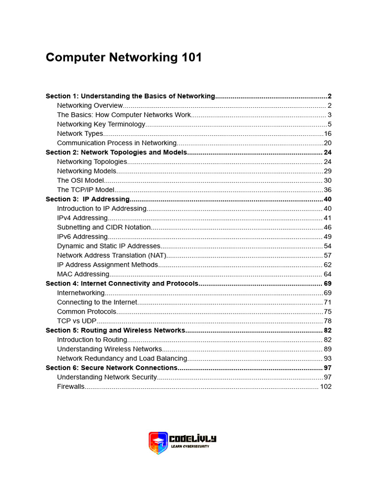 1c0mp 101 | PDF | Computer Network | Port (Computer Networking)