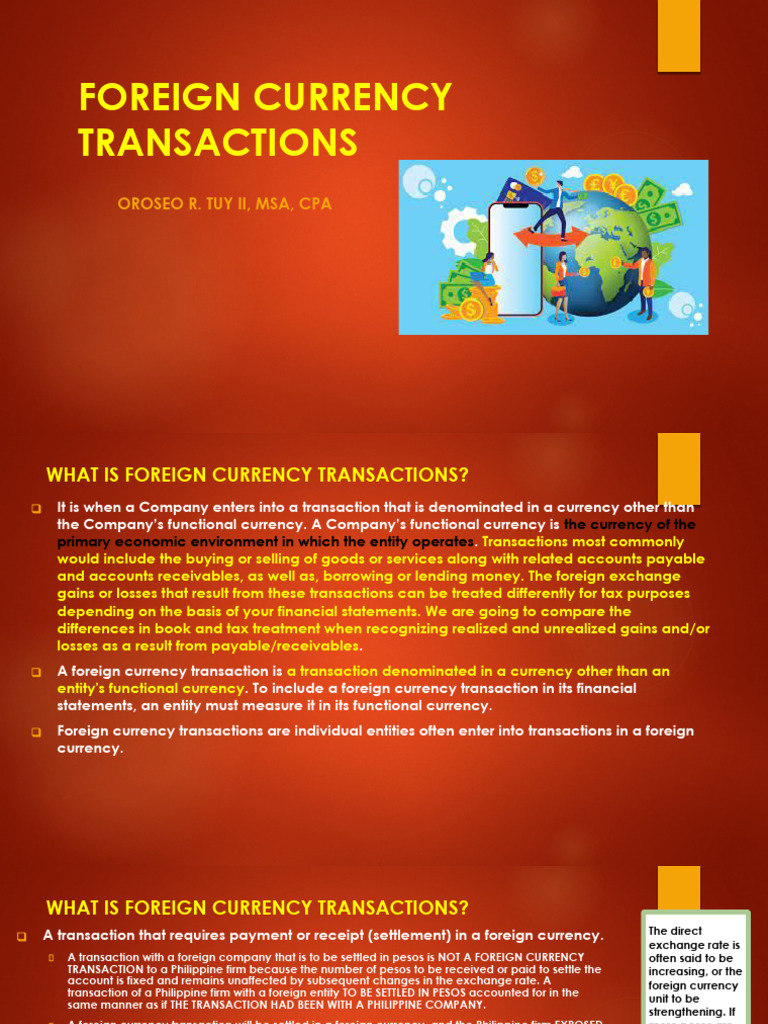 Understanding Foreign Currency Transactions | PDF | Exchange Rate ...