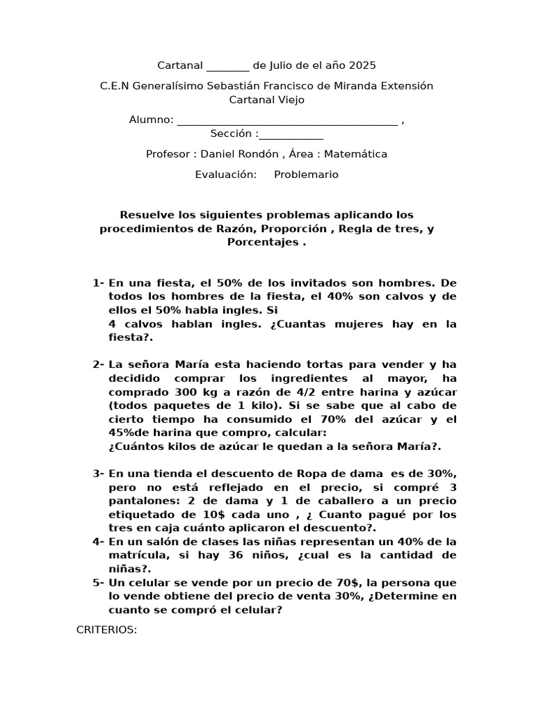 Modelo de Problemario | PDF