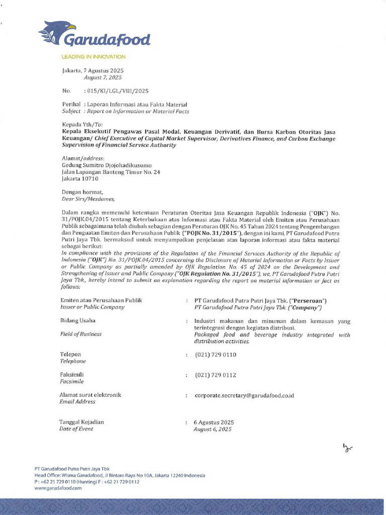 GOOD Laporan Informasi Dan Fakta Material 31930983 Lamp1 | PDF