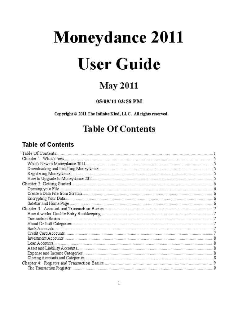 Money Dance 2011 User Guide | PDF | Credit (Finance) | Credit Card