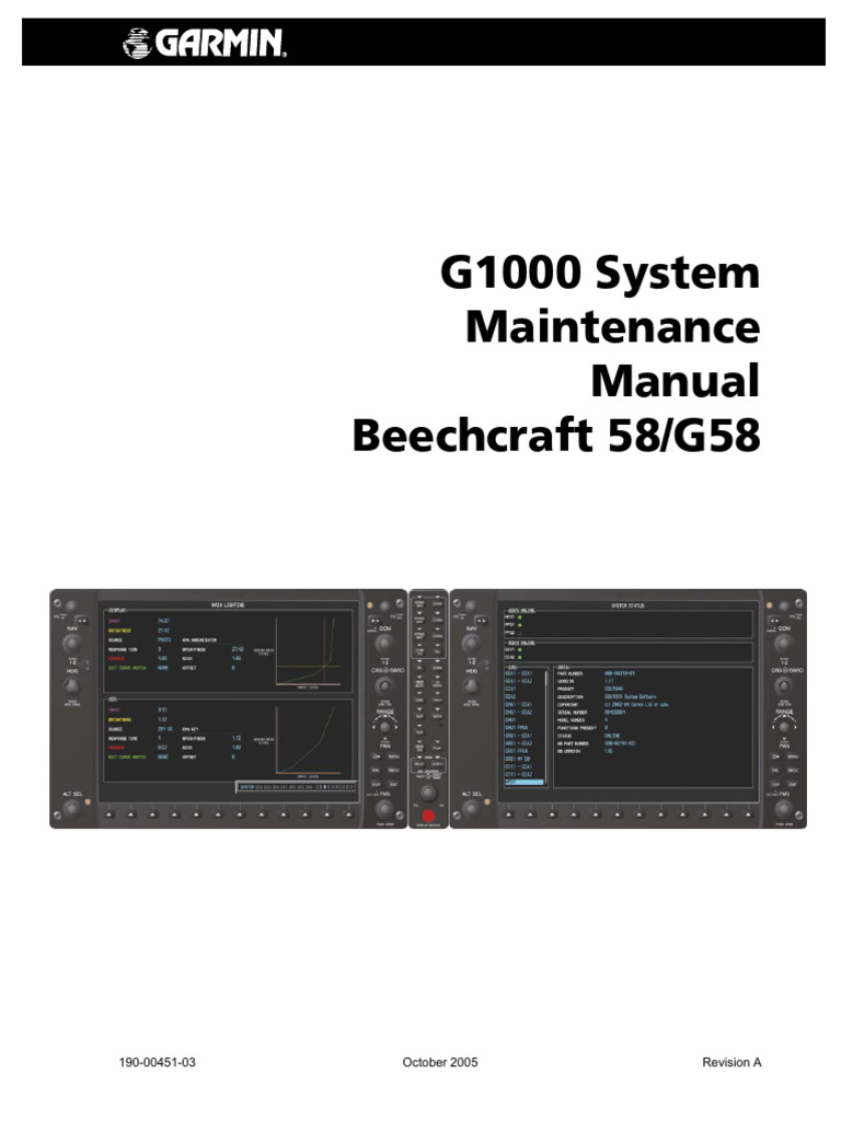 G1000 System Maintenance Manual | PDF | Aerospace | Avionics