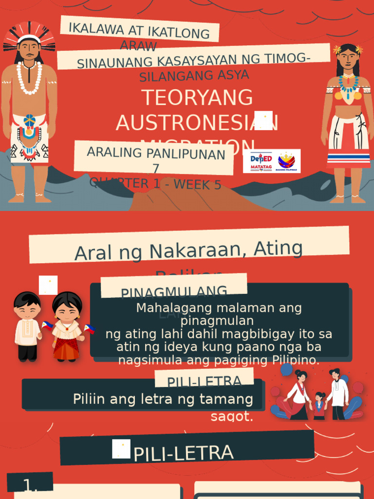 AP7 Q1 Week 5 TEORYANG AUSTRONESIAN MIGRATION | PDF